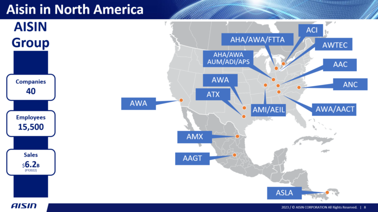 Locations - Aisin - North and Central America